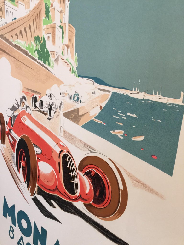 Authorised Edition Vintage Monaco Grand Prix Car Poster by Geo Ham ...