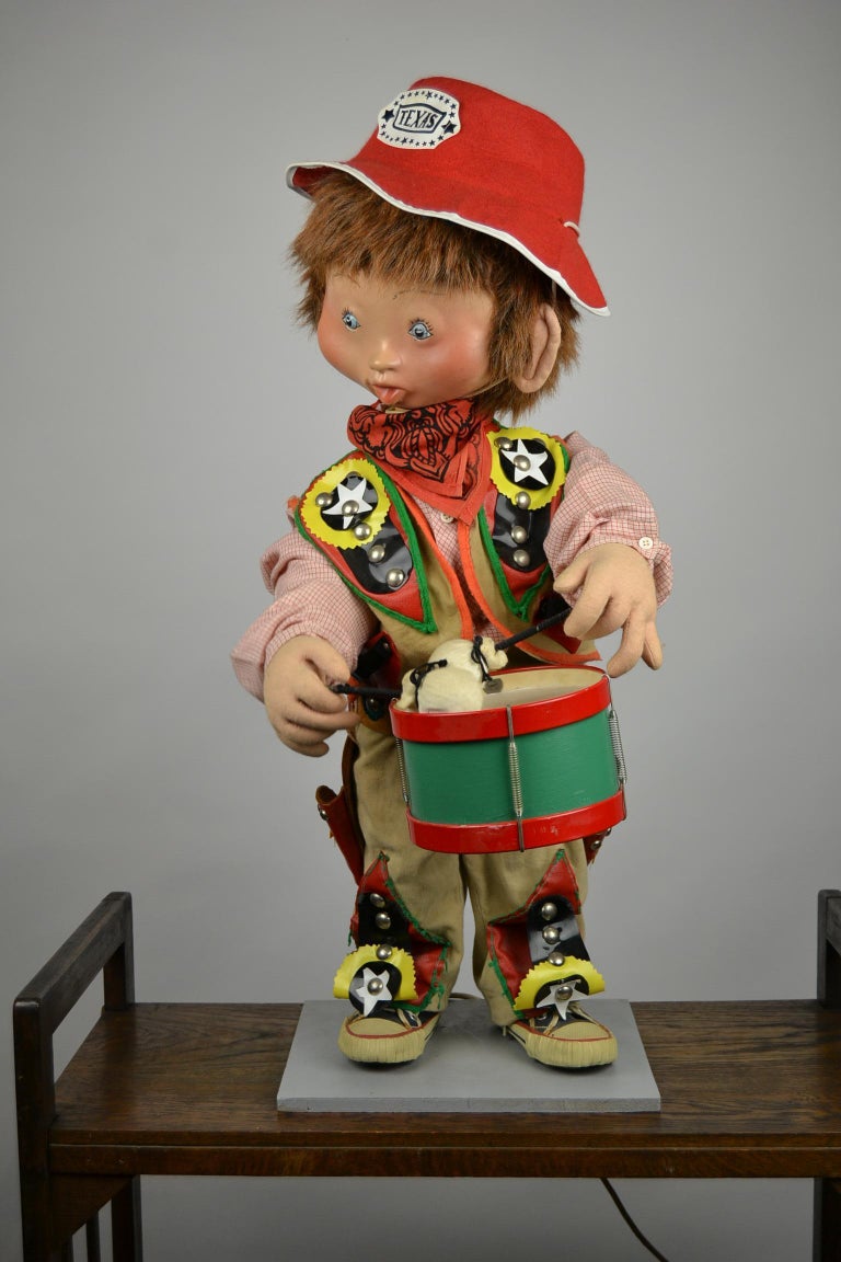 Automaton Texas Cowboy Doll Playing Drum, 1960s at 1stDibs | cowboy ...