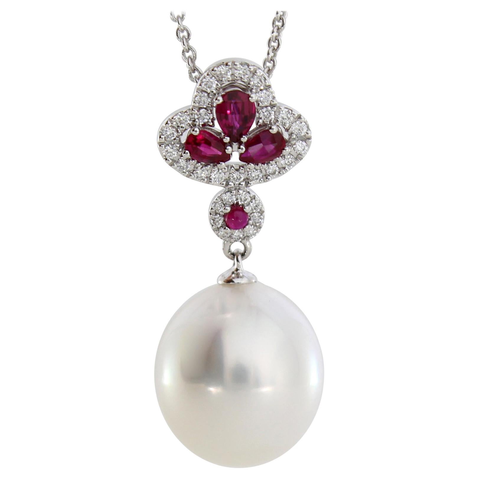 Autore South Sea Pearl Red Ruby Pendant For Sale at 1stDibs | ruby autore