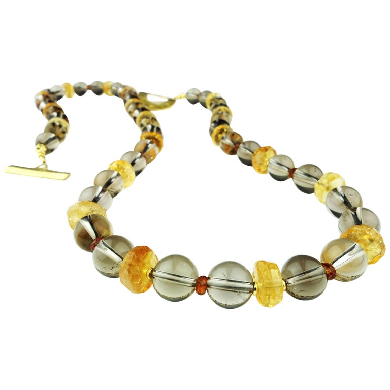 Autumn Gemstone Necklace at 1stDibs