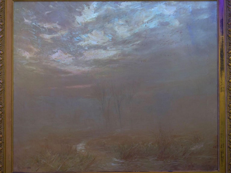 “Autumn Stream” American Tonal Impressionist Landscape Painting by Hal ...