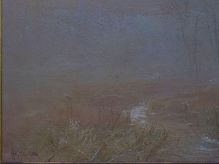 “Autumn Stream” American Tonal Impressionist Landscape Painting by Hal ...