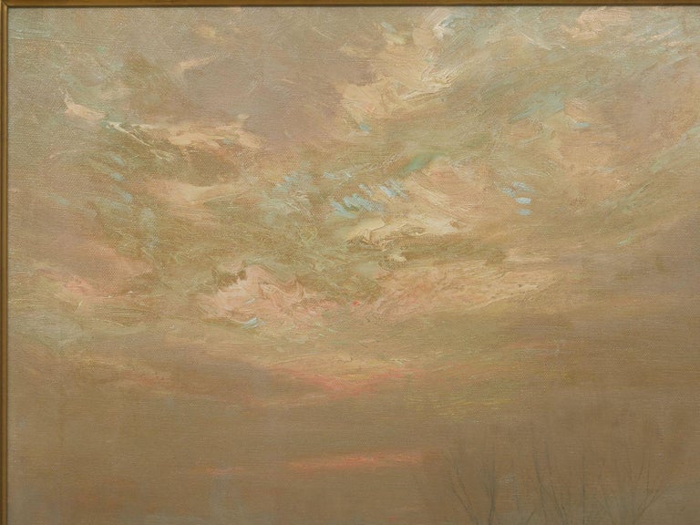 “Autumn Stream” American Tonal Impressionist Landscape Painting by Hal ...