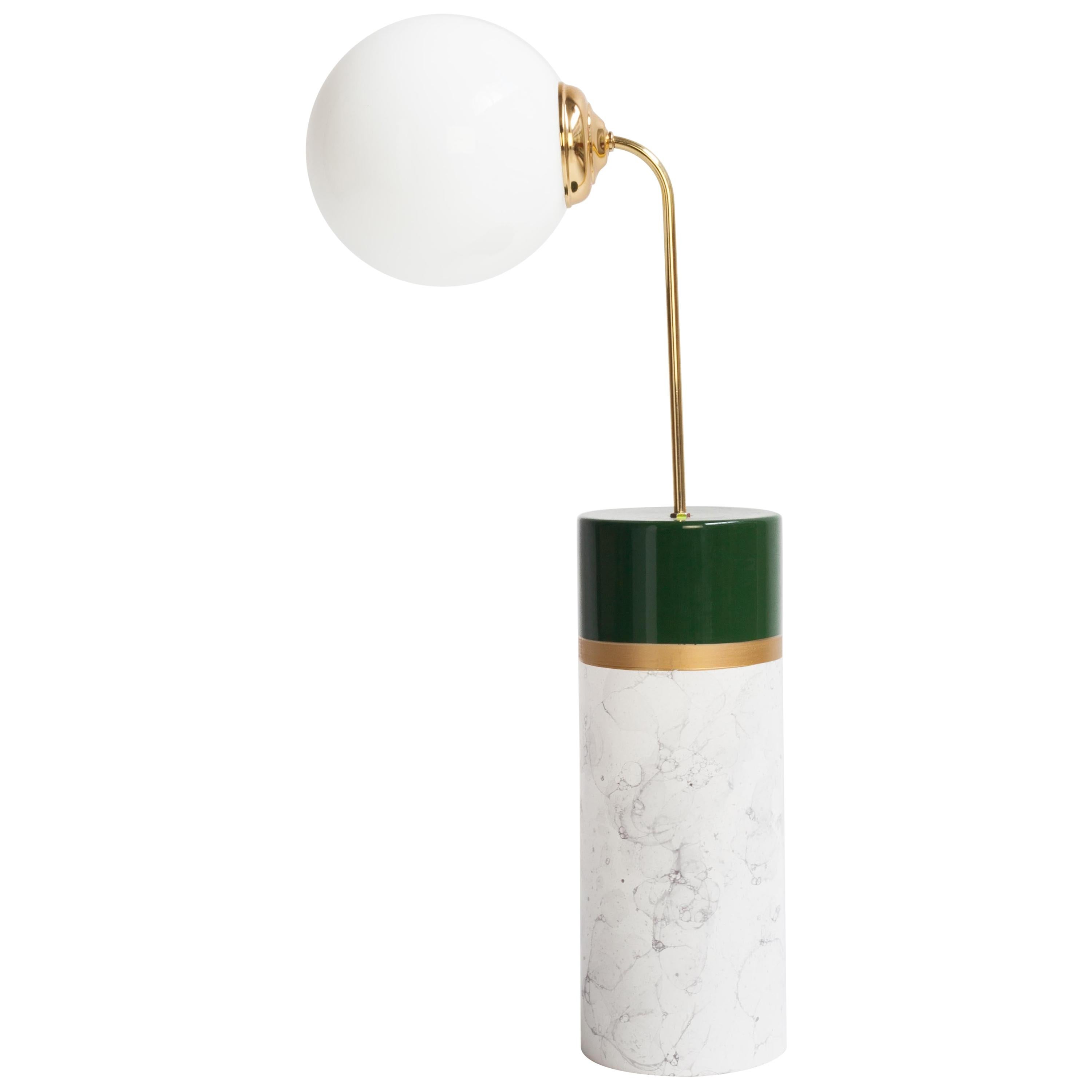 Round Avalon LED Ceramic Floor Lamp For Sale at 1stDibs