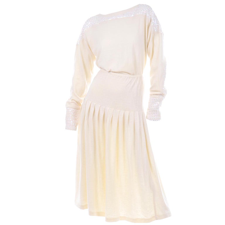 Avant Garde 1980s Gene Ewing 3pc Vintage Skirt Sequin Top and Oversized ...