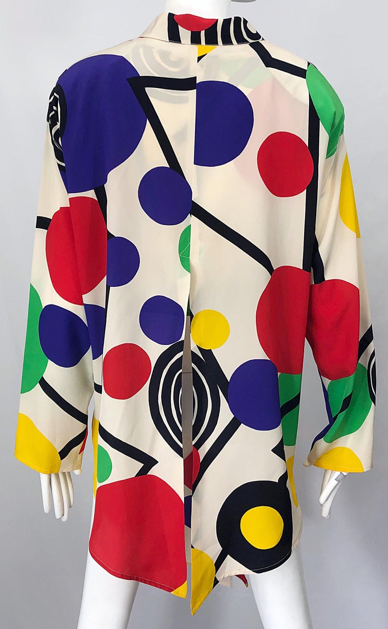 Avant Garde 1980s Parisian French Made Two Piece Silk Vintage 80s ...