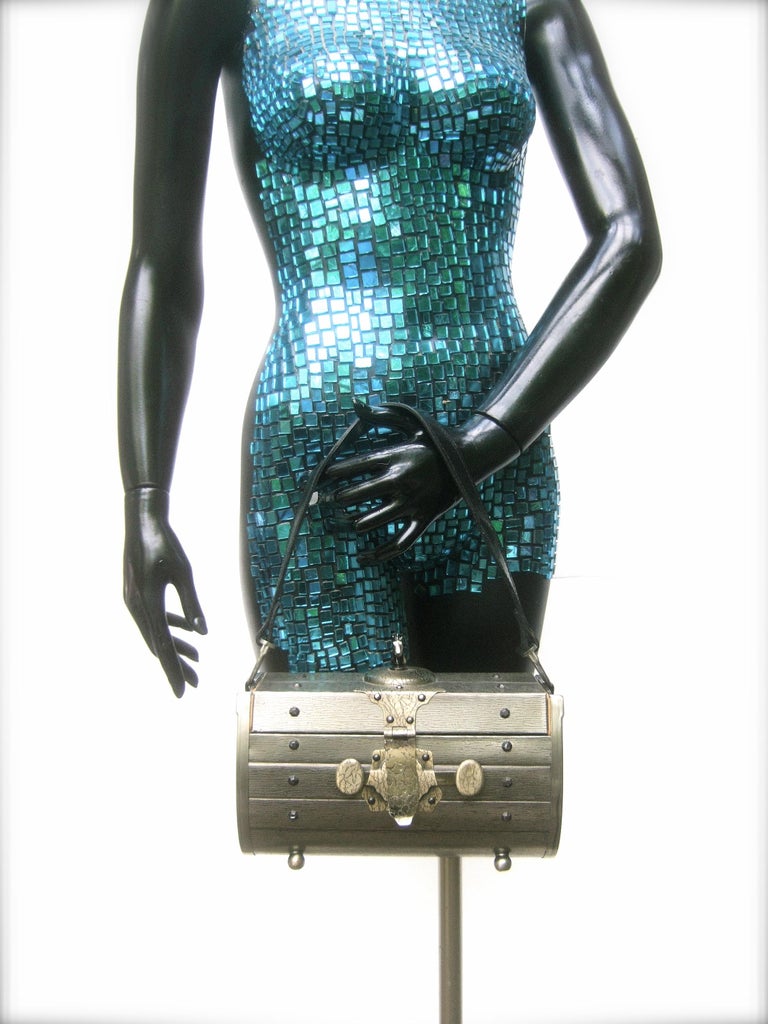 Avant-garde Pewter Mixed Metal Equine Theme Box Purse Circa 1970s at ...