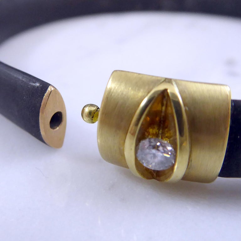 Avant Guarde Diamond Ring, Rubber Tension Set, Bunz Design at 1stDibs