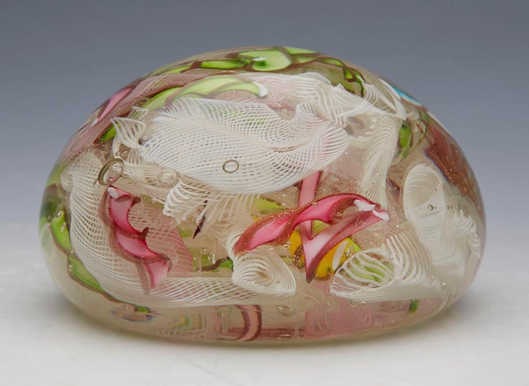 AVem Large Vintage Italian Murano Glass Paperweight For Sale at 1stDibs