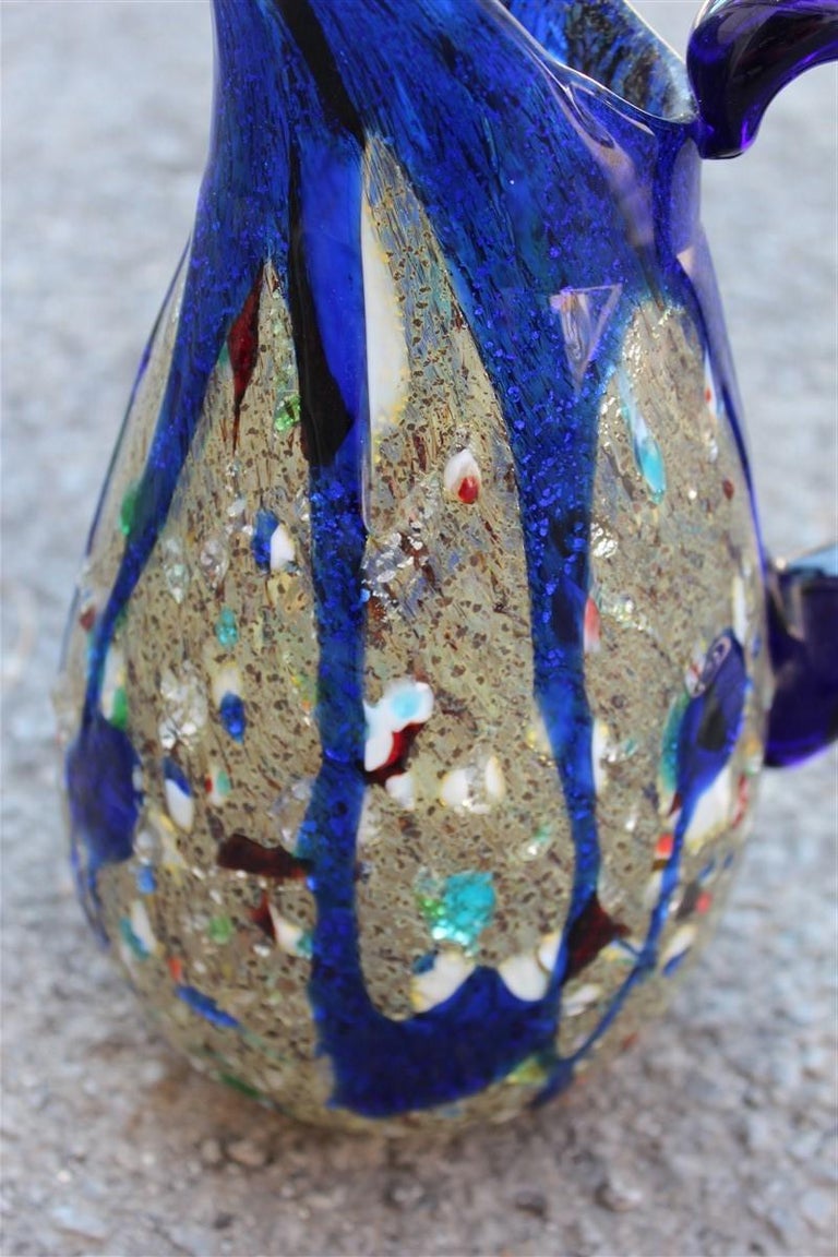 Avem Murano Glass Pitcher Cobalt Blue Murano Glass Italian Design ...