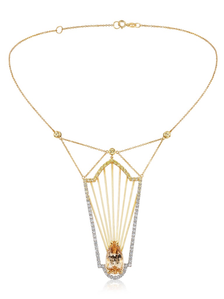 Aventina-Spencer, 10.00 Carat Imperial Topaz, Fancy Diamond, Sapphire ...