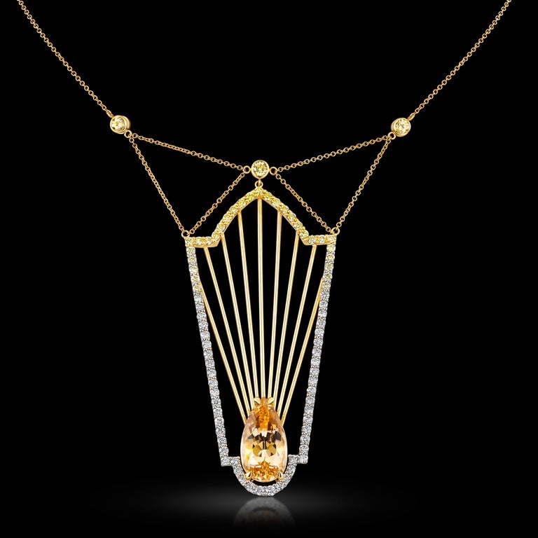 Aventina-Spencer, 10.00 Carat Imperial Topaz, Fancy Diamond, Sapphire ...