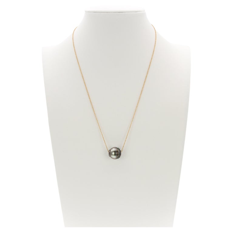 Aventina-Spencer/Marc'harit, Unique Carved Tahitian Pearl and 18k Gold ...