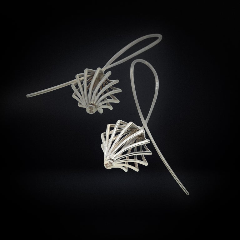 Aventina-Spencer, "Trellis", Kinetic, Sterling Silver Earrings For Sale ...