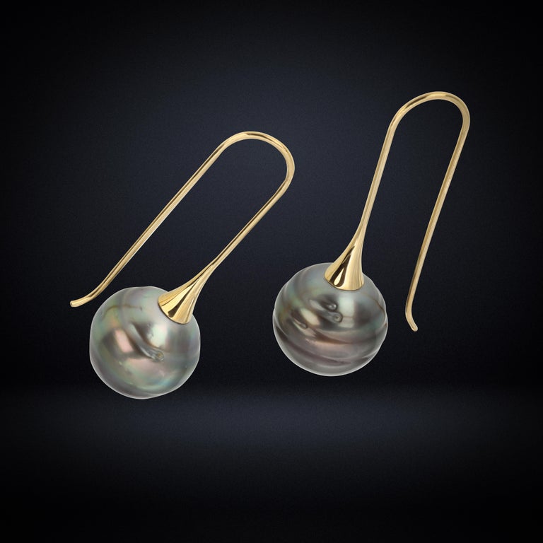 Aventina-Spencer, 'Trumpet' Conscious Circled Tahitian Pearls and 18K ...