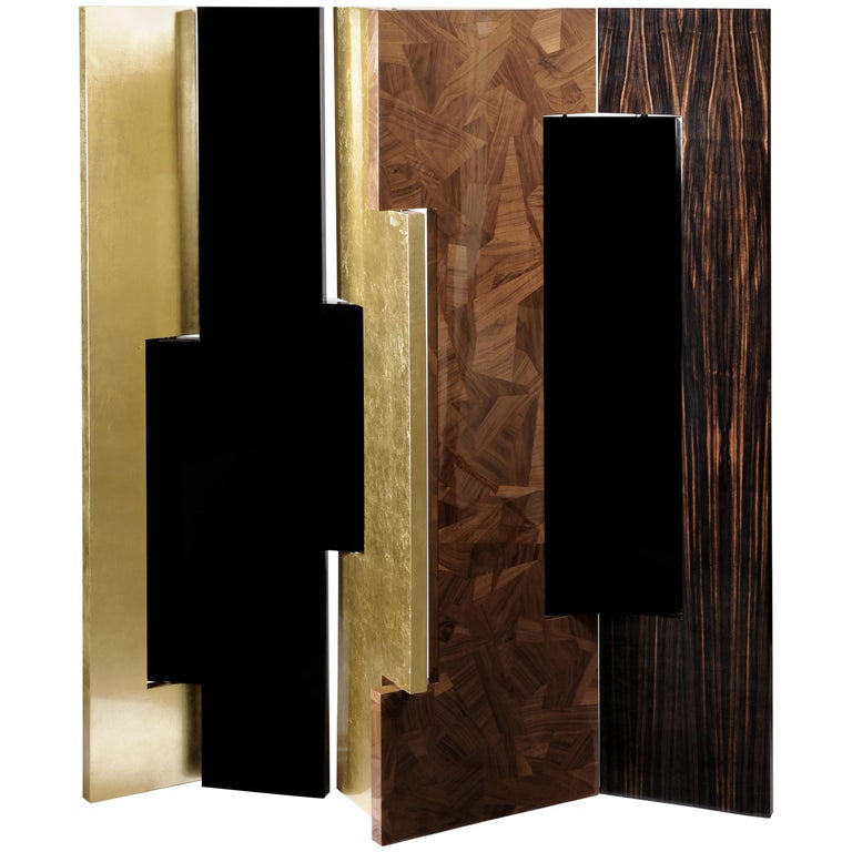 Avenue Folding Screen in Gold Leaf By Boca do Lobo For Sale at 1stDibs ...