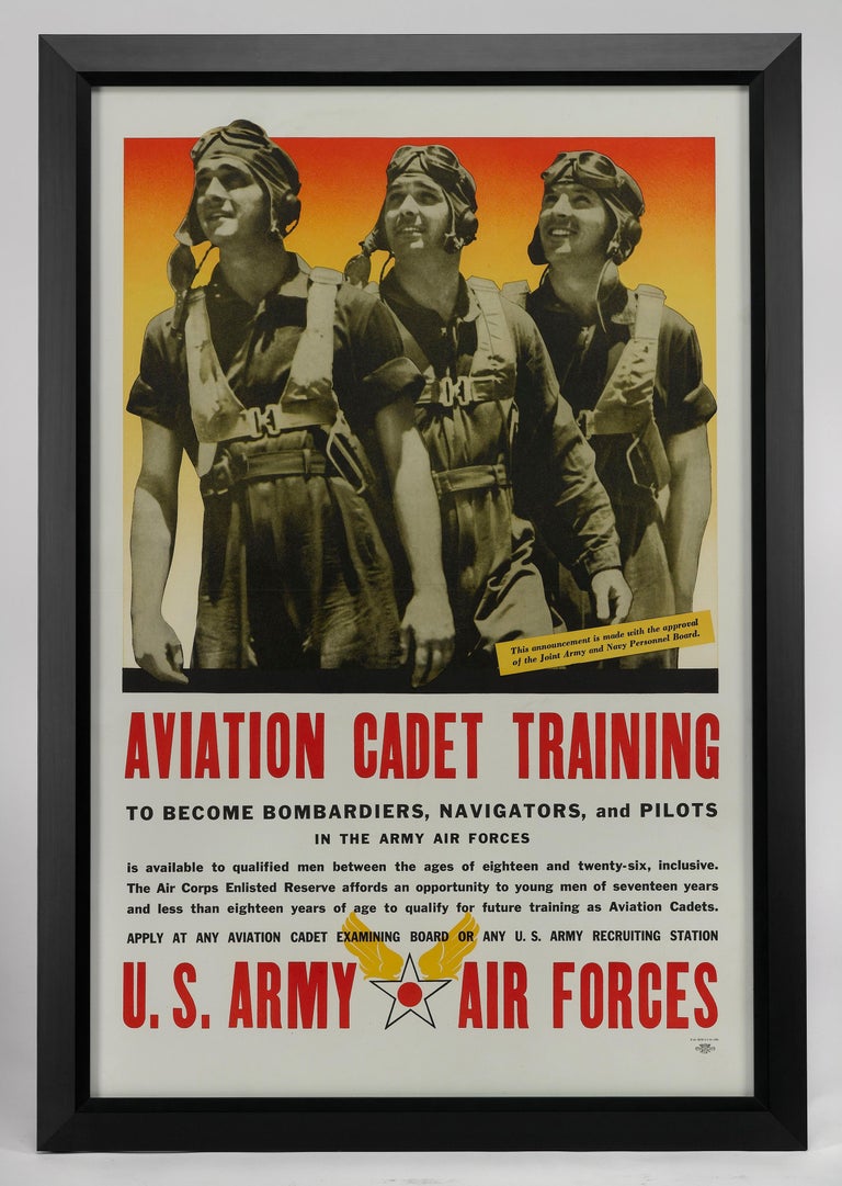 "Aviation Cadet Training, U.S. Army Air Force" Vintage WWII Recruitment ...
