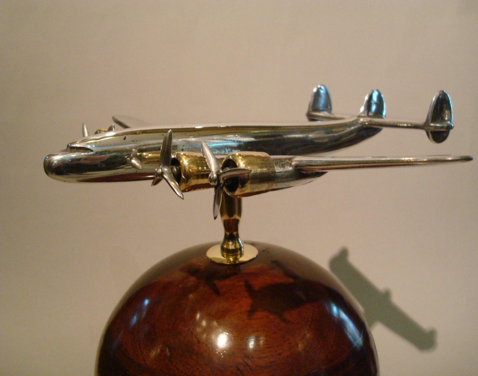 Aviation Lockheed Constellation Vintage Desk Airplane Model at 1stDibs