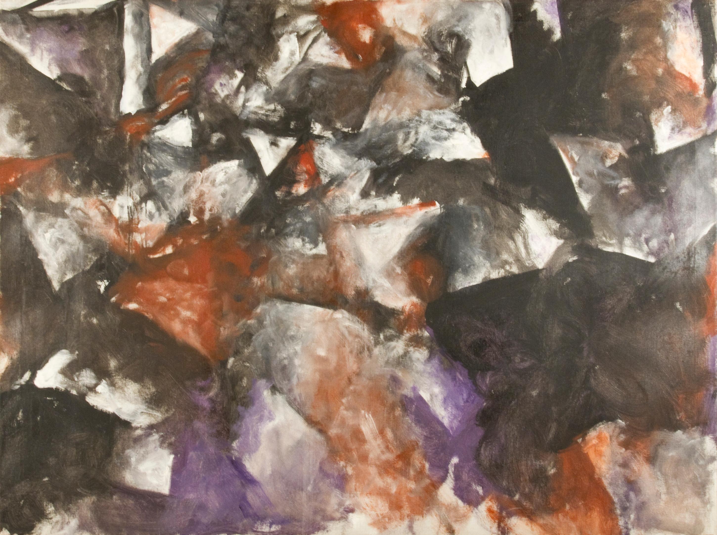 Avigdor Arikha - Composition in orange and black For Sale at 1stDibs