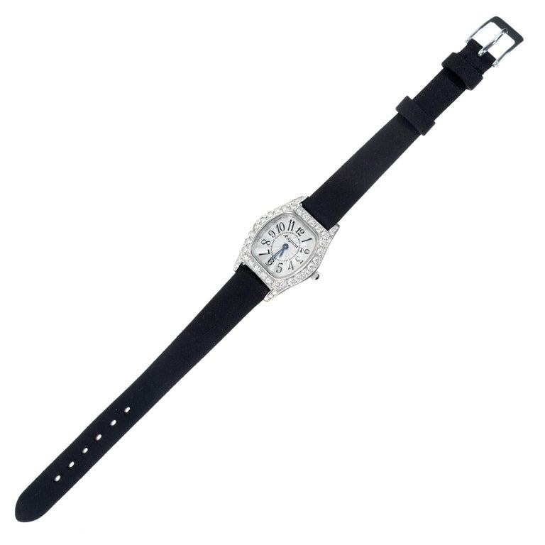 Avignon 1.65 Carat Diamond White Gold Ladies Wristwatch For Sale at 1stDibs