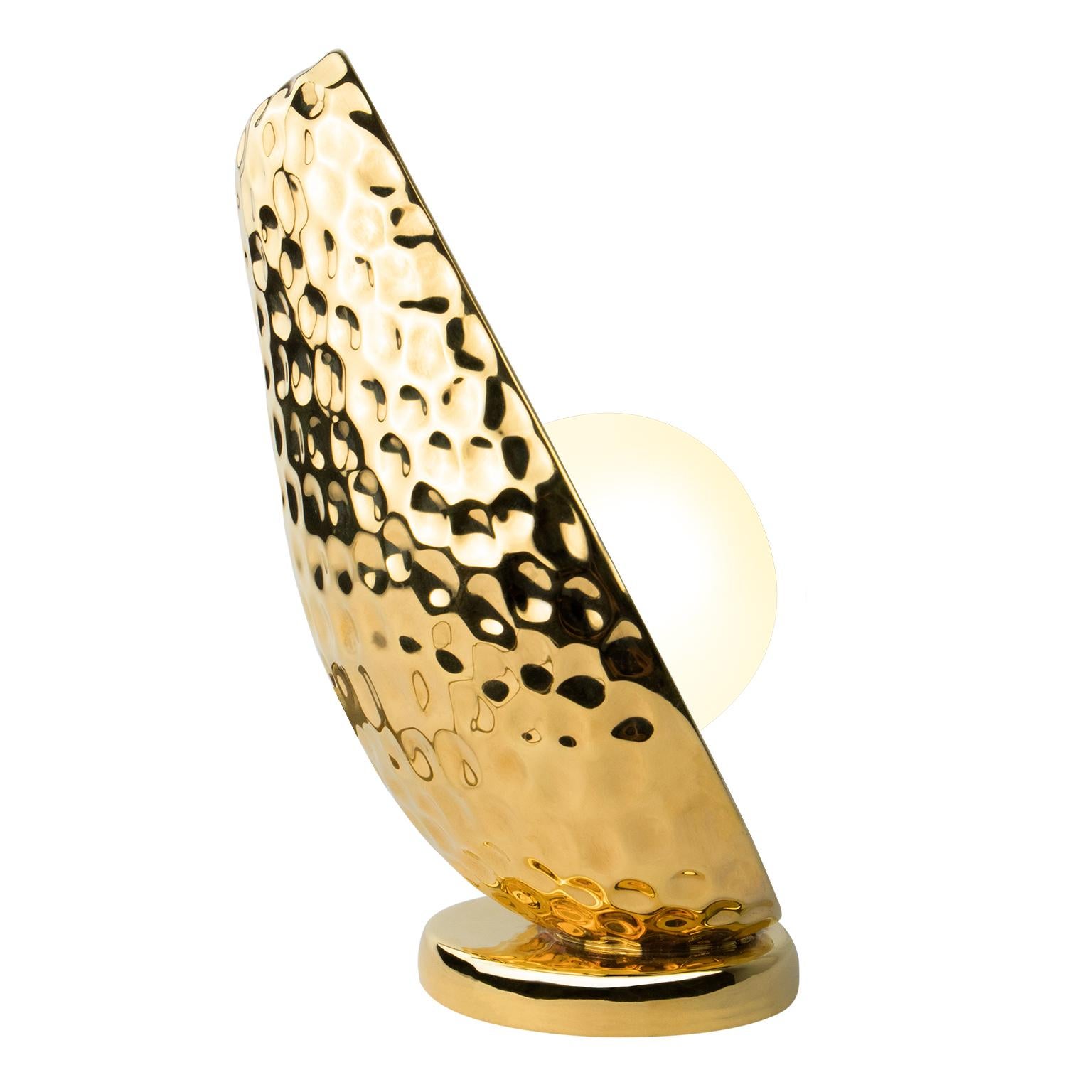 Avocado Modern Ceramic Table Desk Lamp Marble and Gold Detail, Pop Art ...