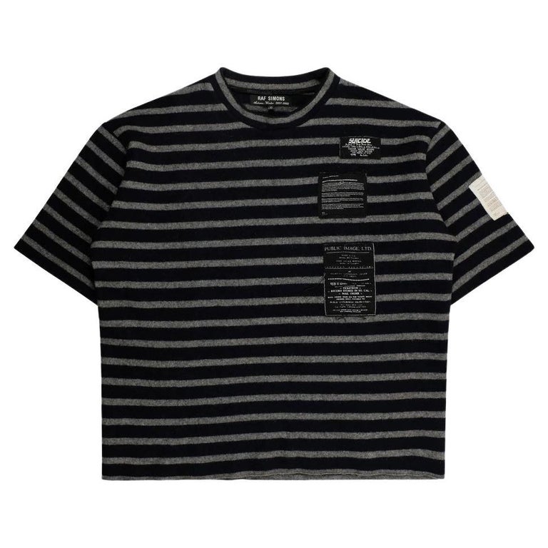 Raf Simons AW01 Patchwork Short Sleeve Sweater For Sale at 1stDibs