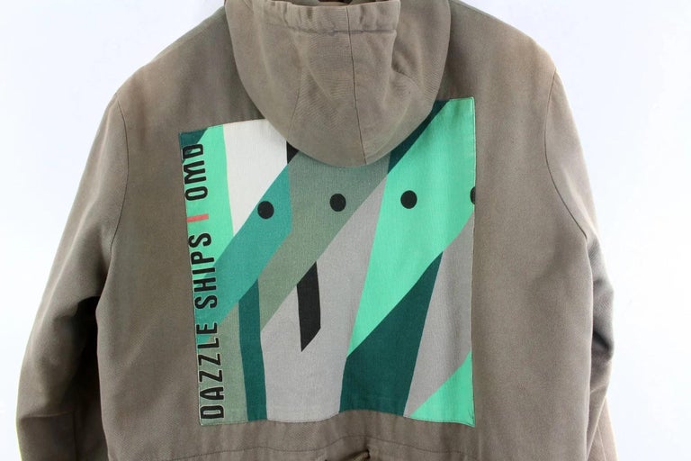 Raf Simons AW03 'Closer' Dazzle Ships Parka For Sale at 1stDibs