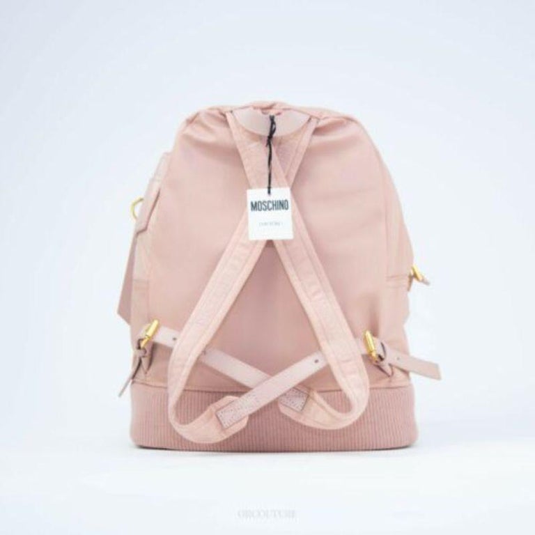 AW17 Moschino Couture Jeremy Scott Peach Bomber Jacket Backpack w/ Gold ...