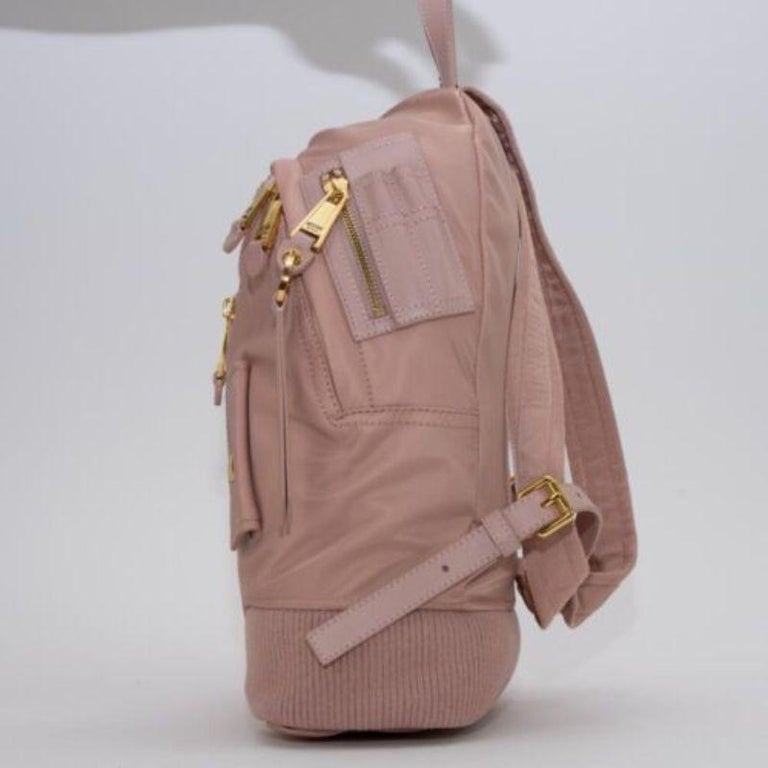 AW17 Moschino Couture Jeremy Scott Peach Bomber Jacket Backpack w/ Gold ...