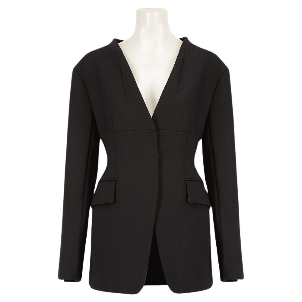 A.W.A.K.E. MODE Black Tailored Smart Blazer Size L For Sale at 1stDibs