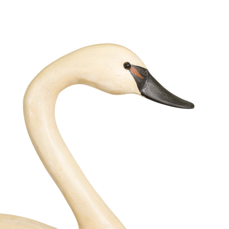 Swan Decoy by Wild Fowler For Sale at 1stDibs | antique swan decoys ...
