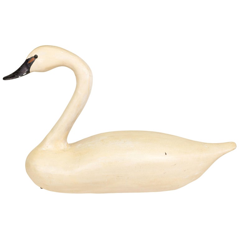 Swan Decoy by Wild Fowler For Sale at 1stDibs | antique swan decoys ...