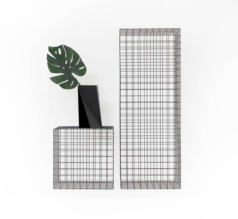 Grove side table in Metal grid / Design Award Winner For Sale at 1stDibs