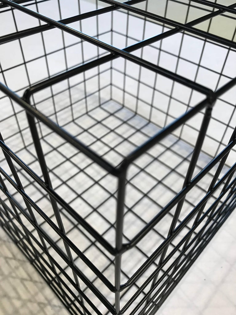 Grove side table in Metal grid / Design Award Winner For Sale at 1stDibs