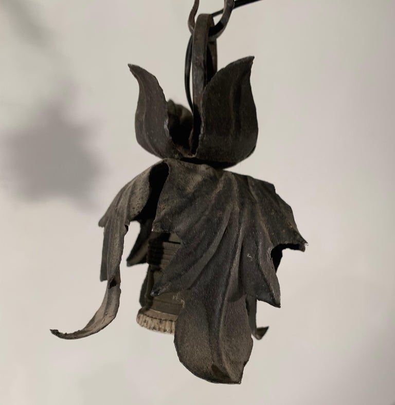 Awesome Italian Pendant / Metal Art Light Fixture with Flying Dragon ...