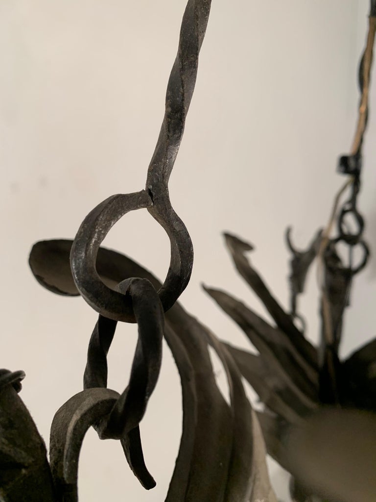 Awesome Italian Pendant / Metal Art Light Fixture with Flying Dragon ...