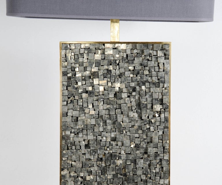 Awesome Pair of Pyrite Lamps by Georges Mathias For Sale at 1stDibs