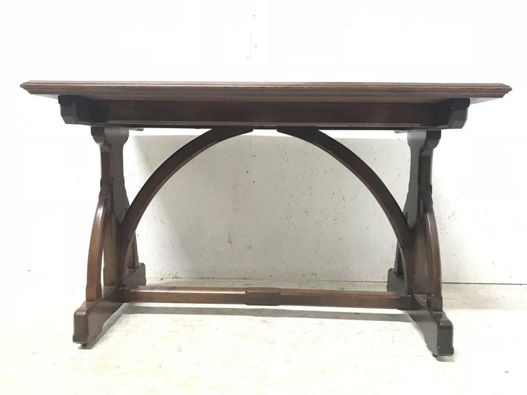 AWN Pugin Attributed Gillows Lancaster. A Gothic Revival Walnut Library ...