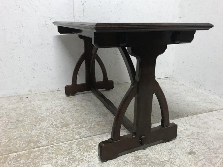 AWN Pugin Attributed Gillows Lancaster. A Gothic Revival Walnut Library ...