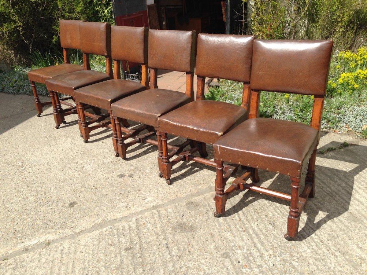 AWN Pugin, Six Gothic Revival Oak Dining Chairs Probably for the House ...