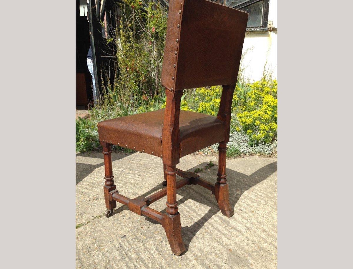 AWN Pugin, Six Gothic Revival Oak Dining Chairs Probably for the House ...