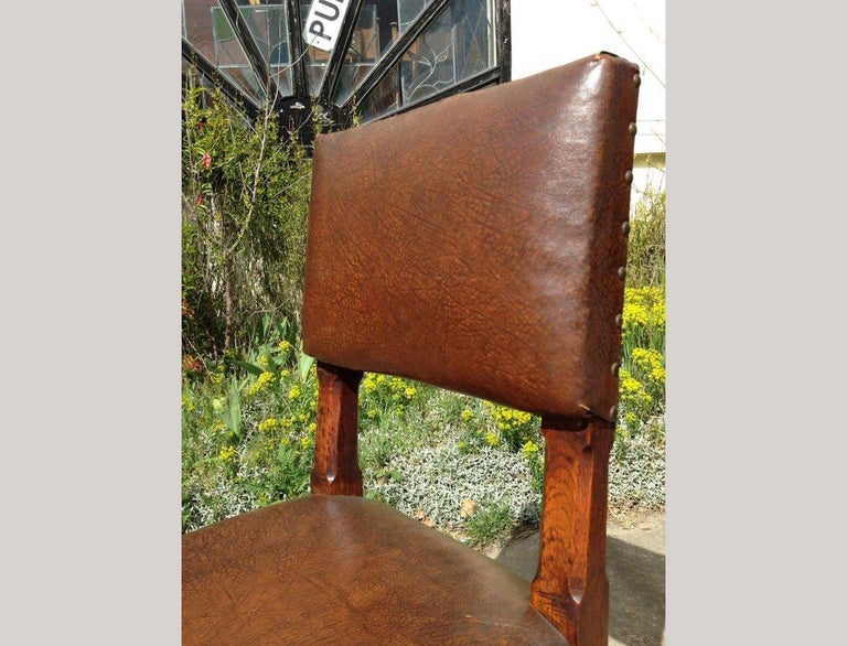 AWN Pugin, Six Gothic Revival Oak Dining Chairs Probably for the House ...