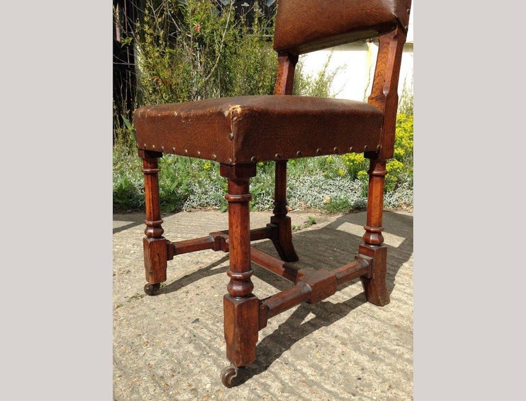 AWN Pugin, Six Gothic Revival Oak Dining Chairs Probably for the House ...