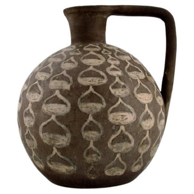 Axel Brüel, Danish Ceramicist, Unique Jug in Glazed Stoneware For Sale ...