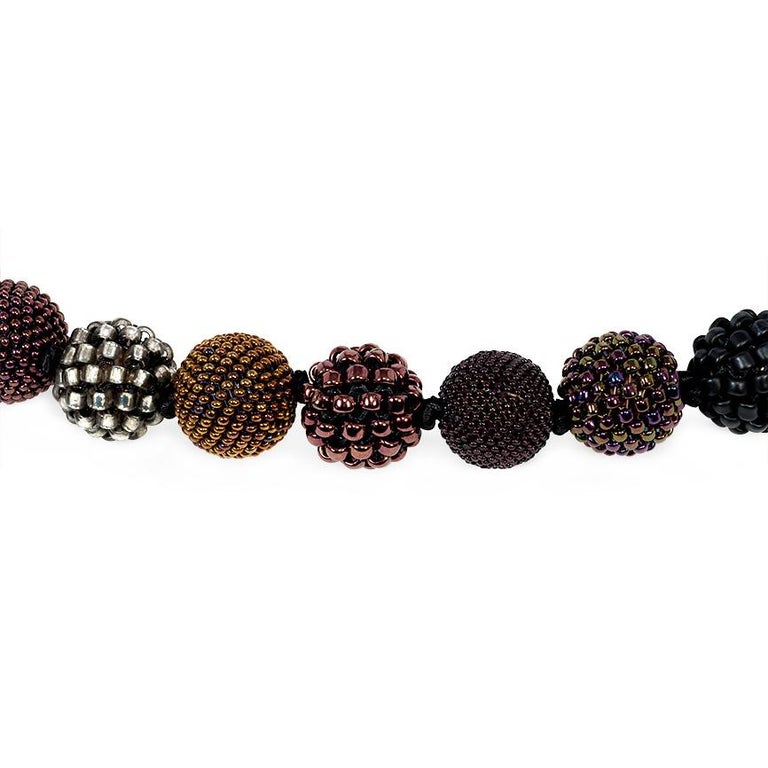 Axel Russmeyer Glass and Crystal Hand Beaded Ball Necklaces in Multiple ...