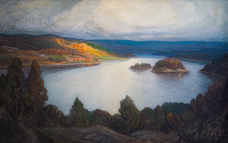 Axel Zachrison - Landscape Painting from Dalsland, Sweden by Axel ...