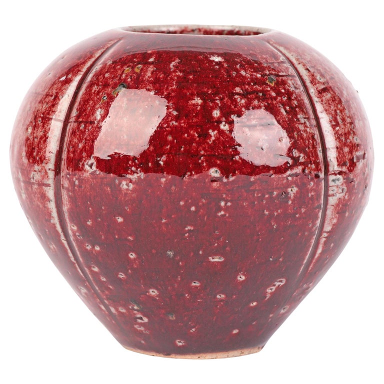 Aylesford Pottery the Friars Red Glazed Studio Pottery Vase For Sale at ...