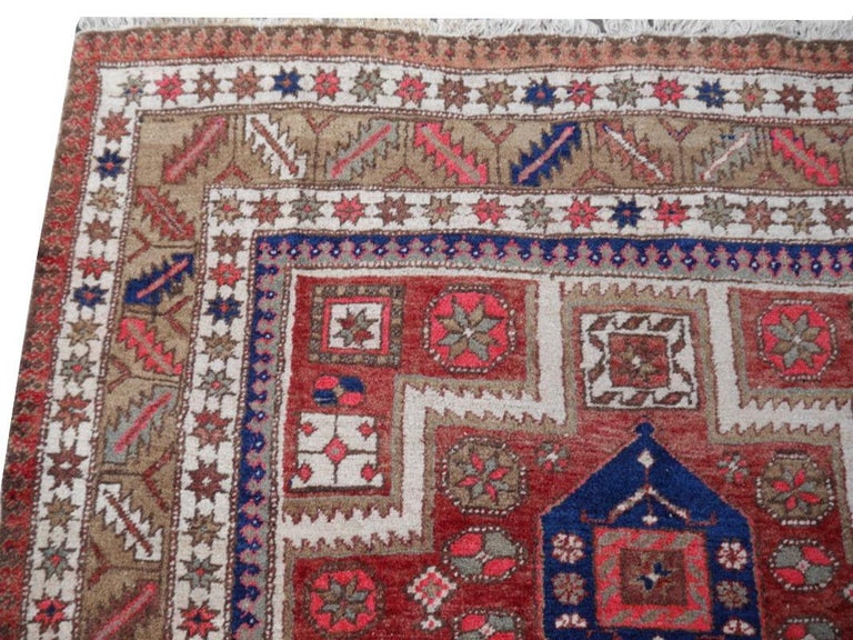 Azeri Rug Vintage with Kazak or Heriz Caucasian Design Djoharian ...