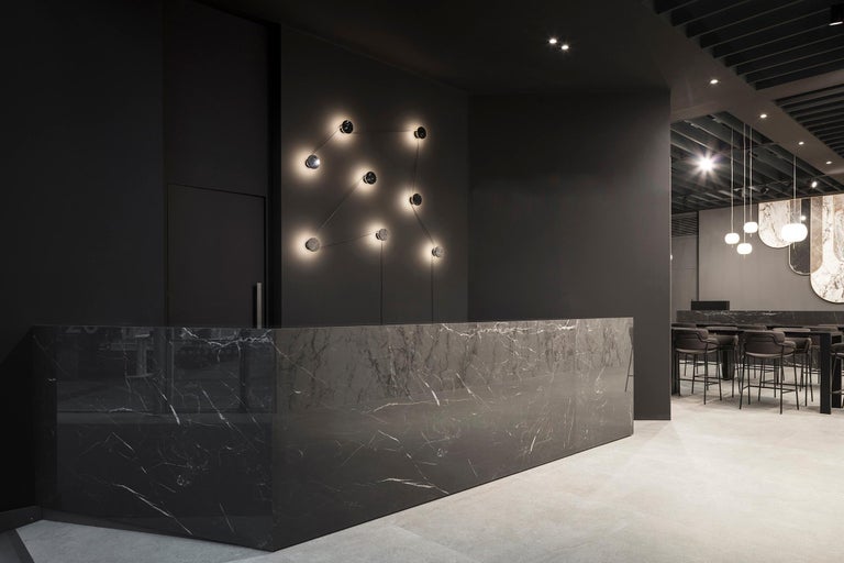 KDLN Contemporary AZOU 7 Led Wall Fixture (Green Onyx) For Sale at 1stDibs