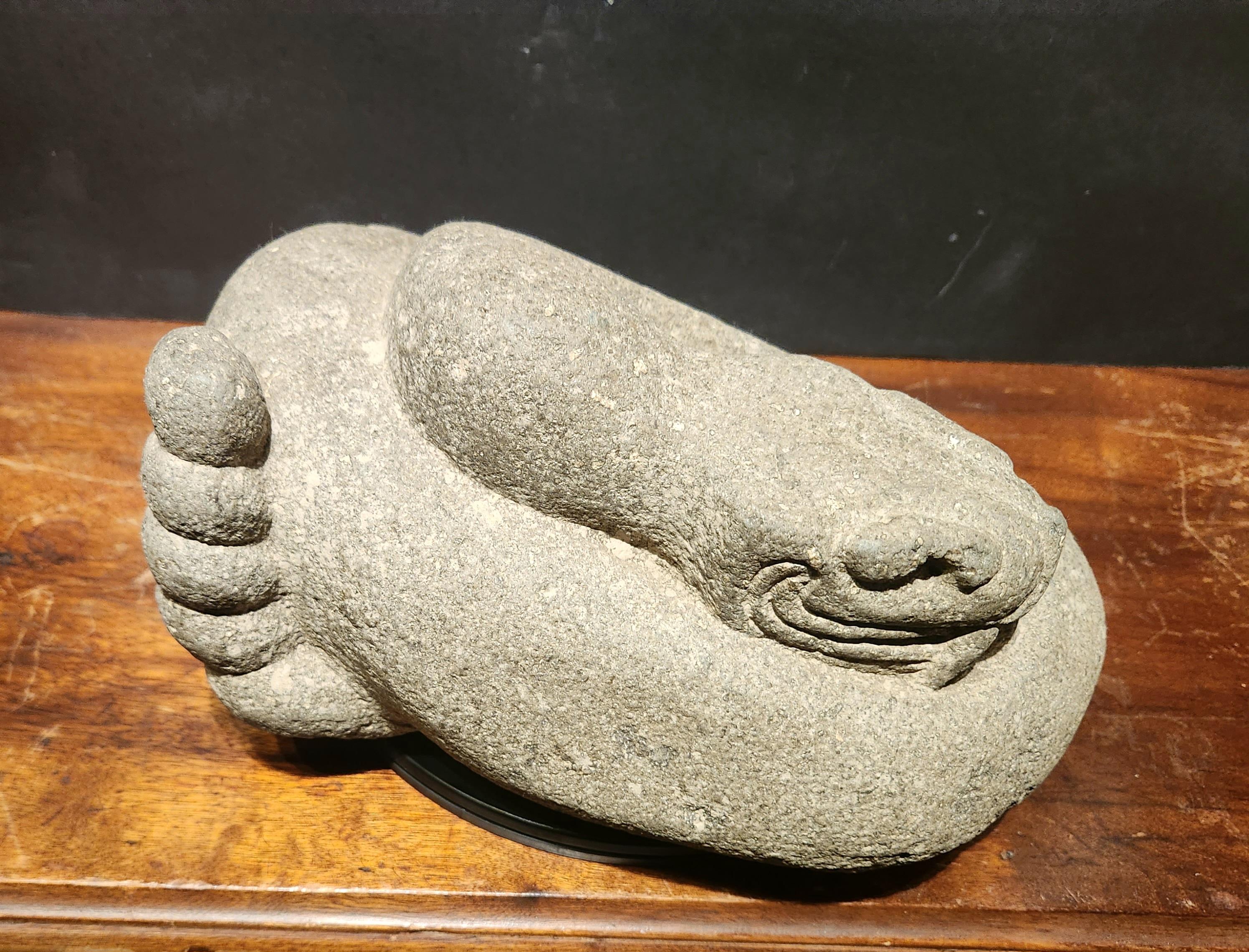 Aztec 15th/16th Cent. Stone Rattlesnake(Quetzalcoatl) w/ Pre-1970 ...